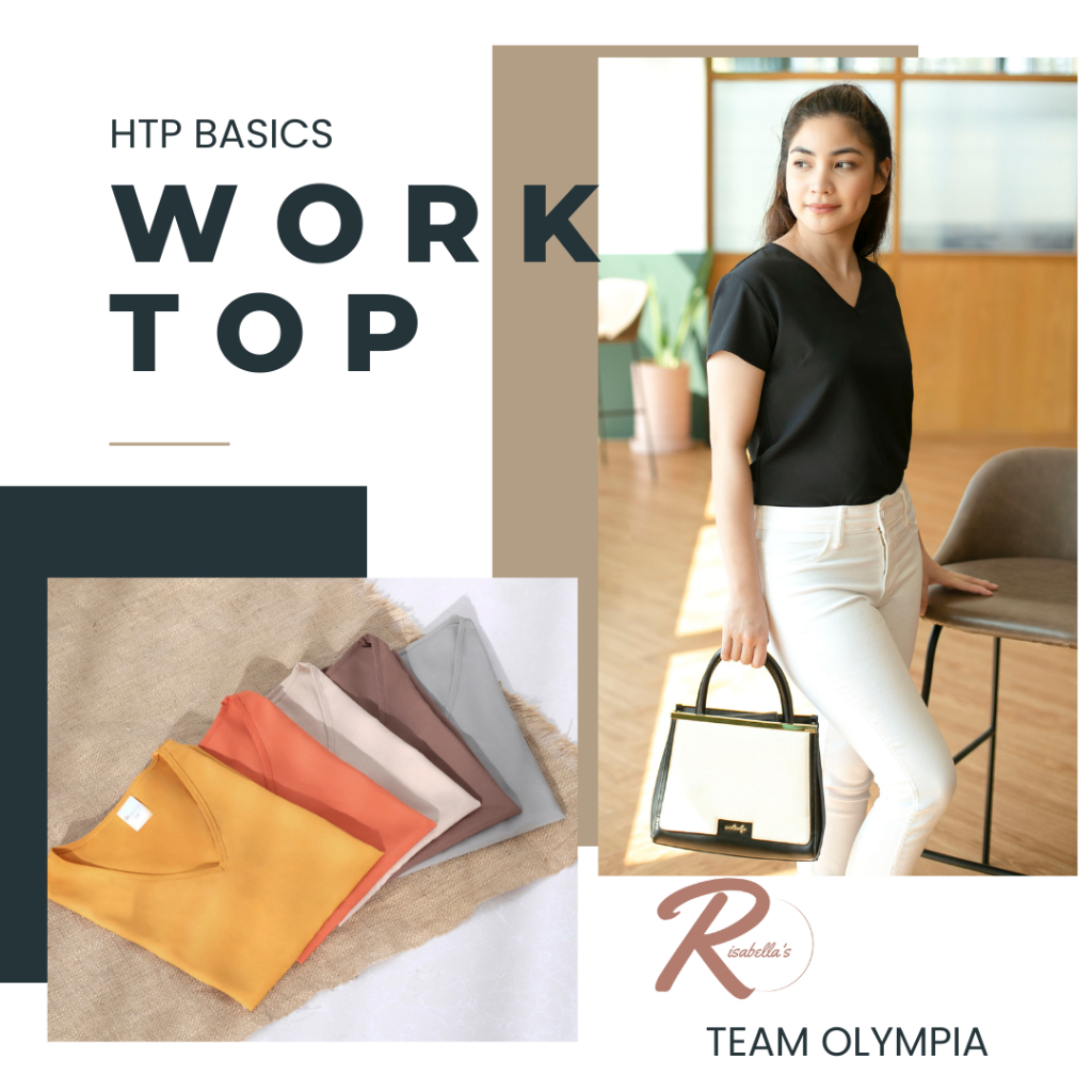 HTP Basics V-neck Work Top - Polyblend Fabric (More Colors) | Risabella ...
