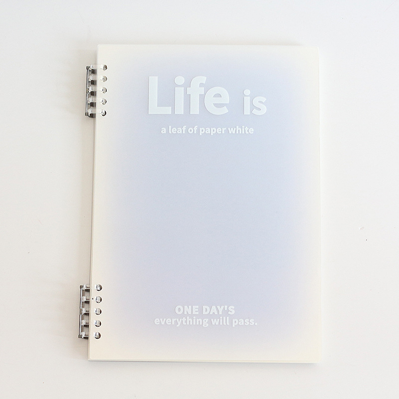 Life is Dreamy Frosted Clear binder with loose leaf and divider 20/26 ...