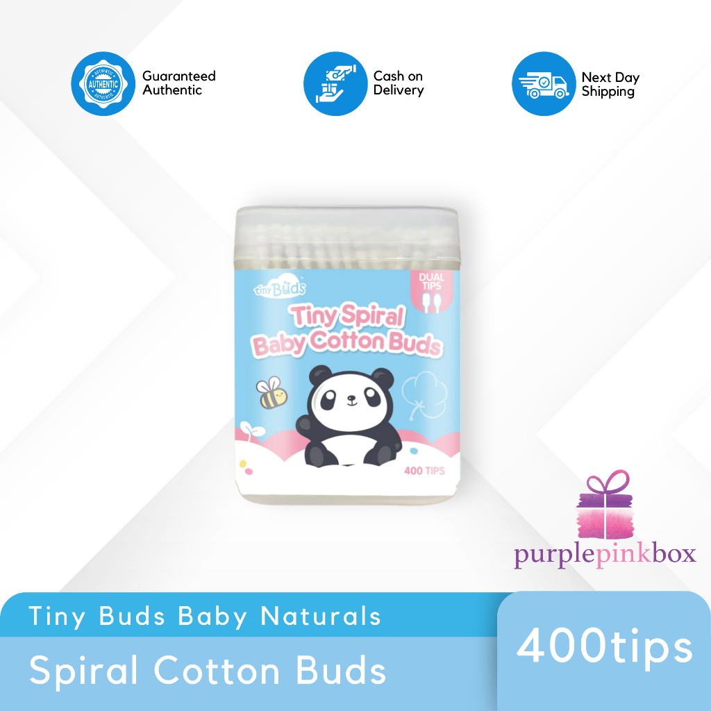 Tiny Buds Spiral Baby Cotton Buds 400 tips | Shopee Philippines