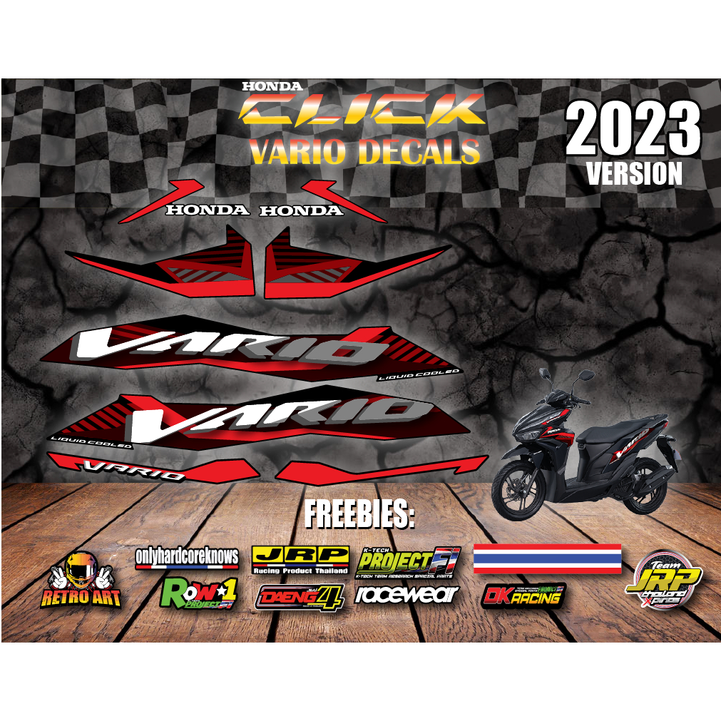 HONDA CLICK GAME CHANGER 125 V3 VARIO DECALS | Shopee Philippines