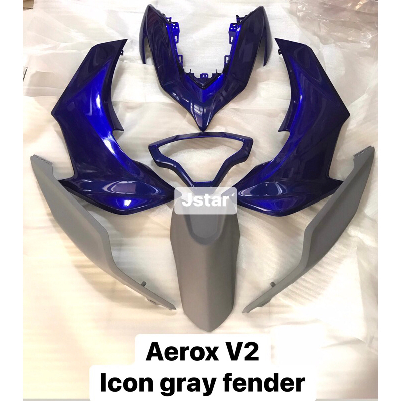 AEROX V2 BODY KIT 7pcs fairing set glossy blue 100% Yamaha genuine ...