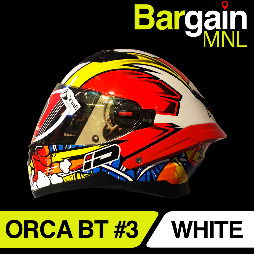 SALE SALE ID HELMET ORCA BT #3 FULL FACE HELMET | Shopee Philippines