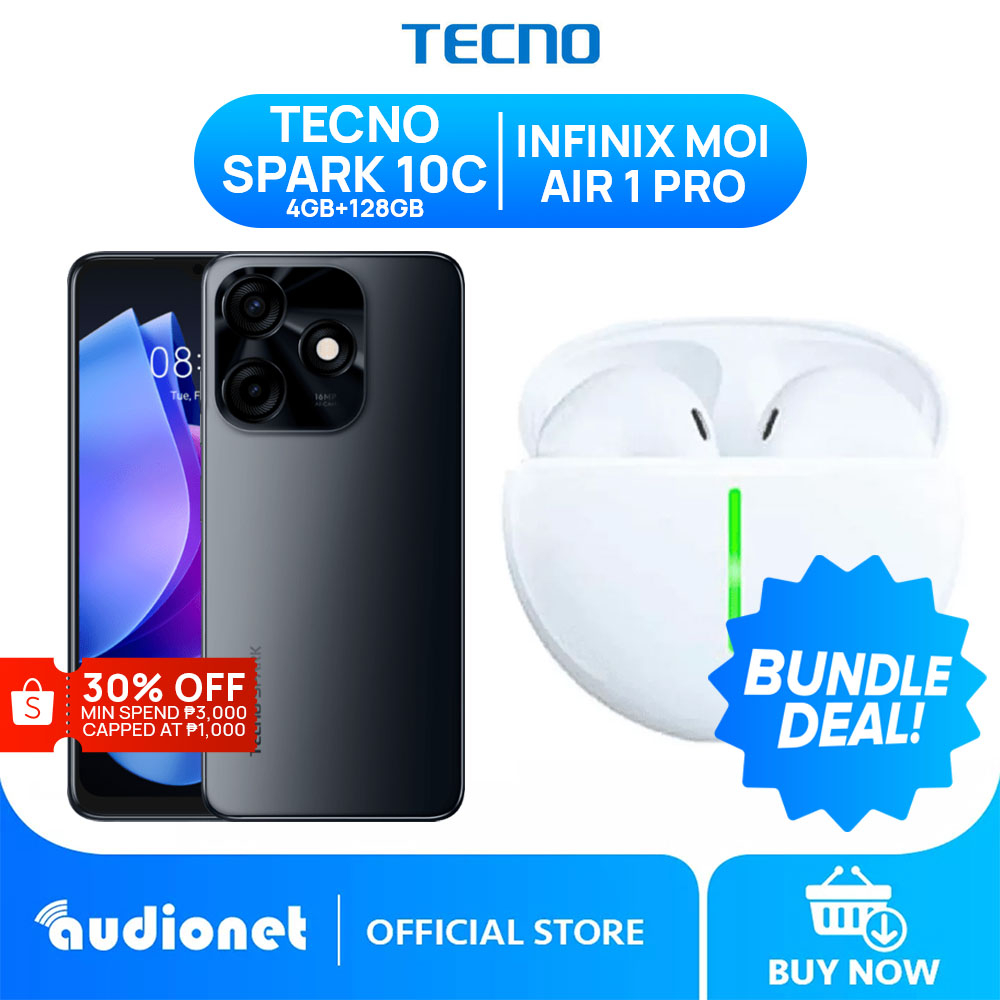 【BUNDLE DEAL】TECNO Spark 10c (4GB RAM, 128GB ROM) + Infinix Moi Air 1 ...