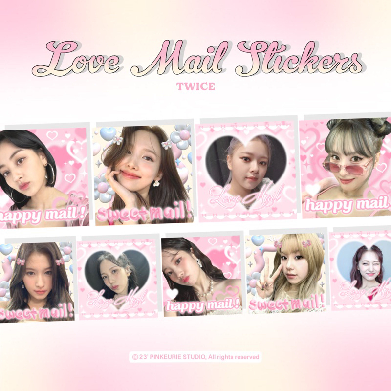 Twice Love Mail Sticker Prikula Sticker Packeging Kpop Sticker Korean ...