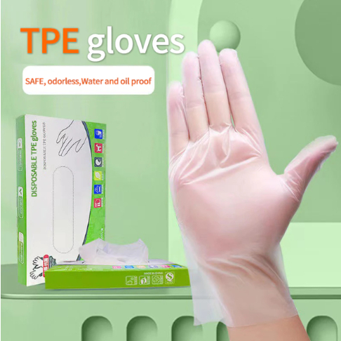 Lighting8-100pcs TPE Food Grade Gloves Disposable Safe Food Grade ...