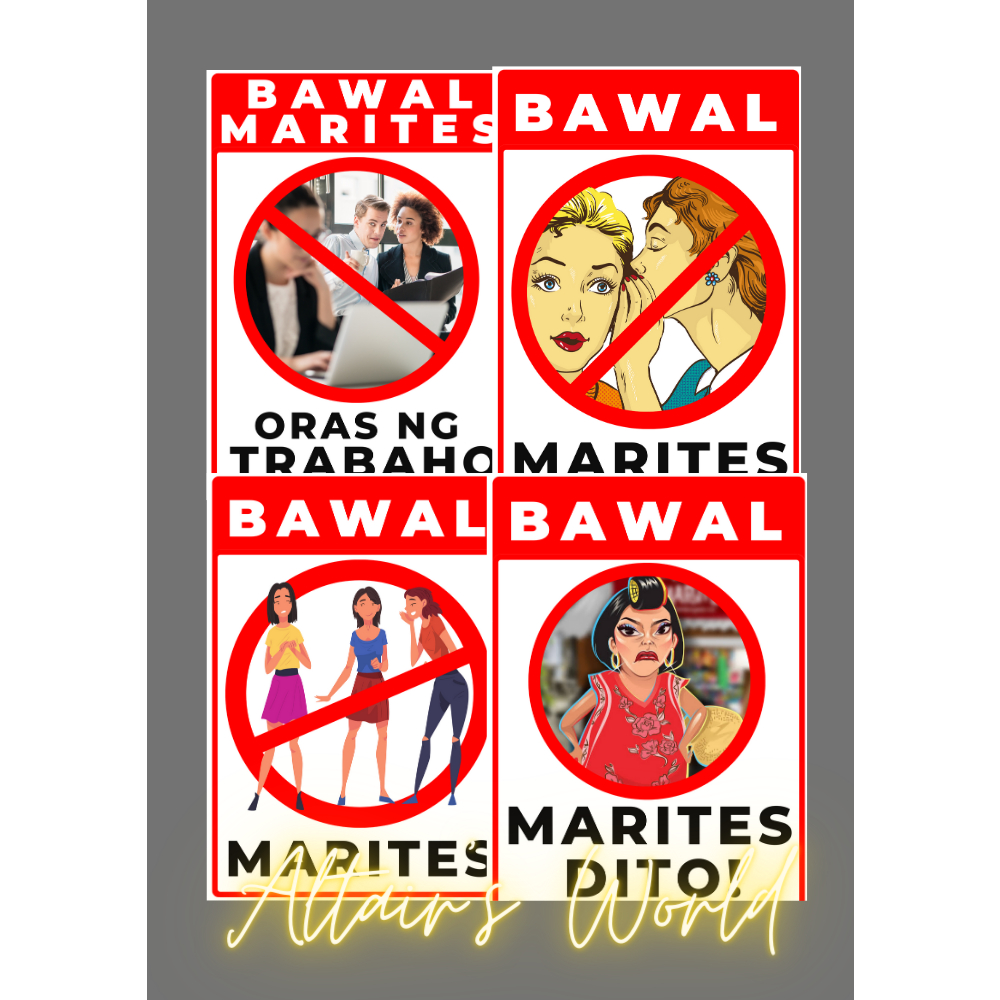 Bawal Marites Signage / Bawal Marites Sticker / Laminated Sign / Meme ...