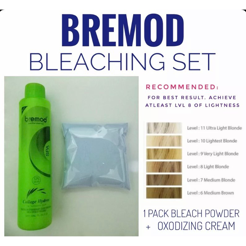 BREMOD 0.00 DUST WHITE HAIR COLOR SET WITH OXIDIZING | Shopee Philippines