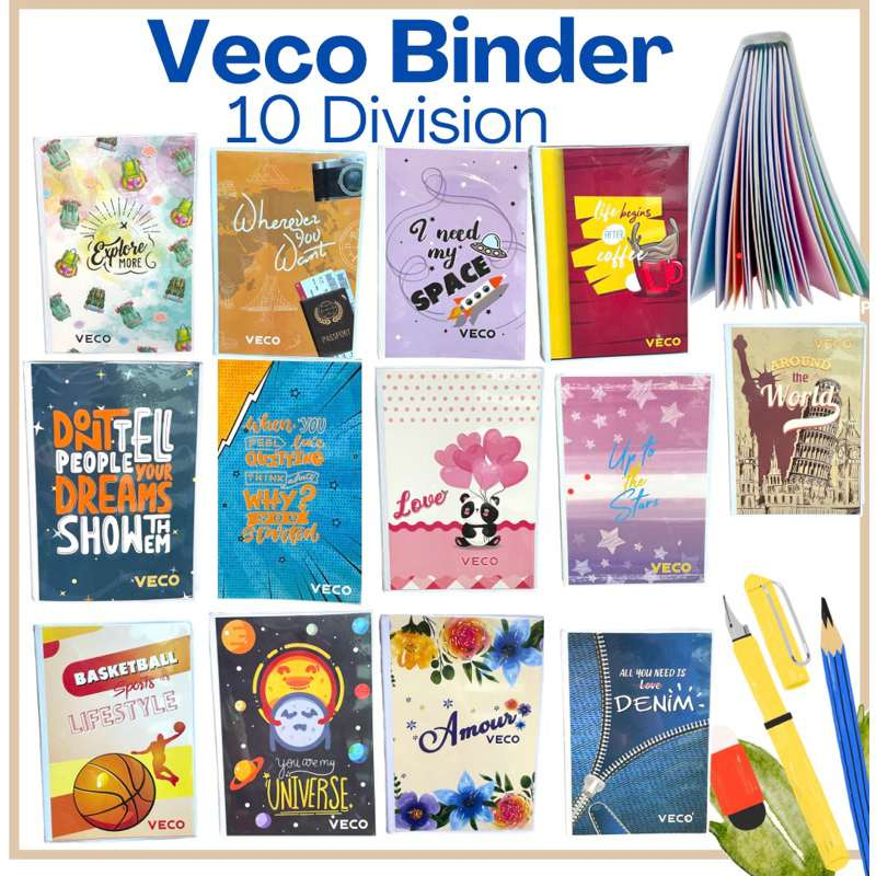 VECO DYNAMIC BINDER NOTEBOOK Refillable 10 Division | Shopee Philippines