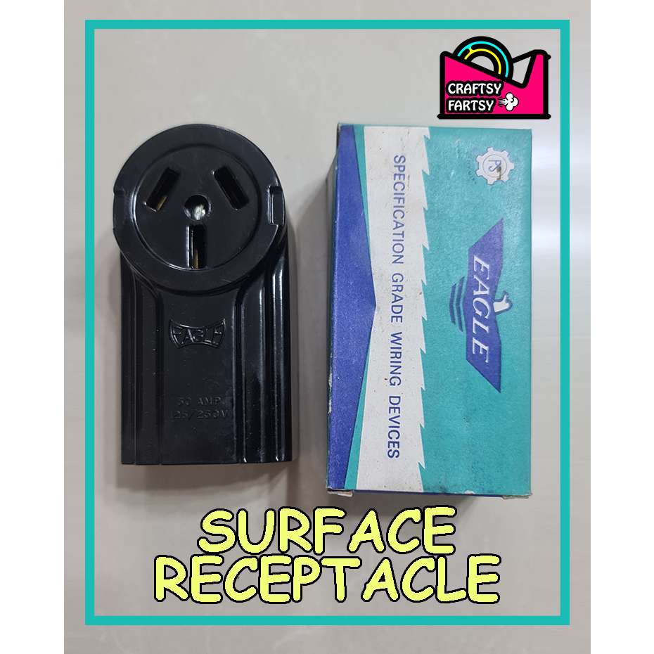 Eagle Surface Mounted Range and Power Receptacle 50A 125/250V 3-Pole 3 ...