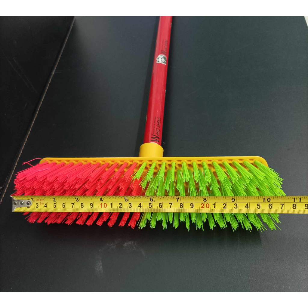 Heavy Duty Plastic Push Brush with Wooden Handle ( 2072 ) | Shopee ...