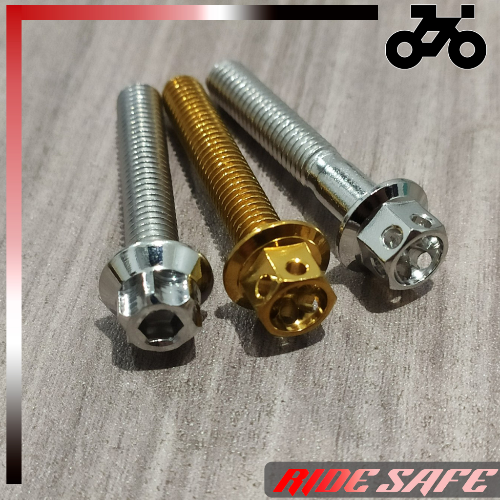 PER PC / THAILAND BOLT HENG STAINLESS 6X35 BOLTS / CRANKCASE BOLT AEROX ...