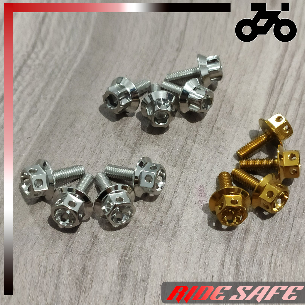 SET / HENG 4X12 MM BRAKE MASTER FLUID STAINLESS BOLTS CNC NMAX / PCX ...