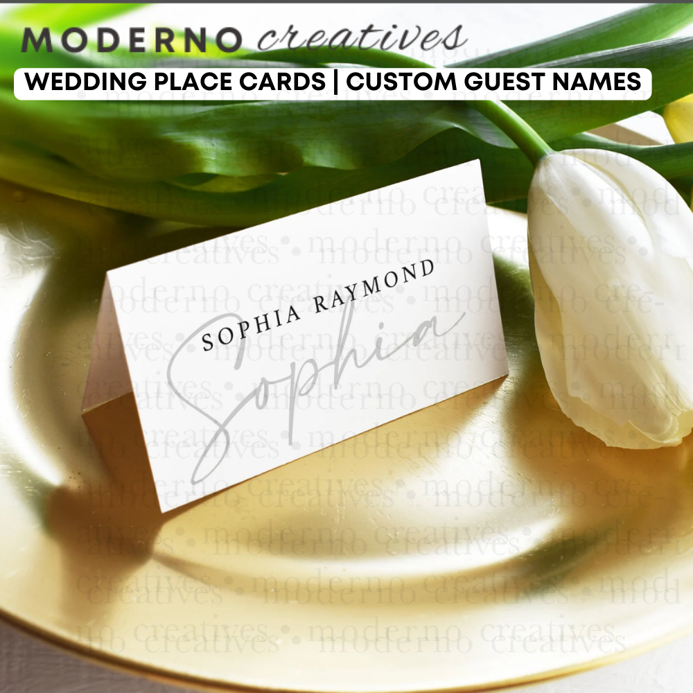 30pcs Wedding Place Card | Table Guest Name (Free Layout) | Shopee ...