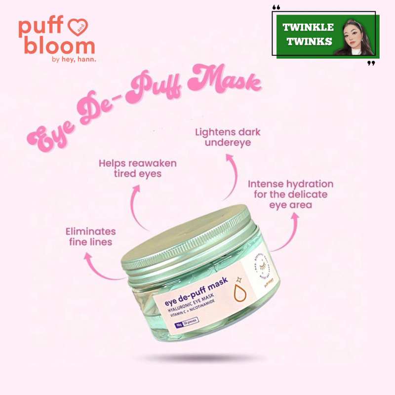 Puff & Bloom Eye De-Puff Mask Hyaluronic Eye Mask | Shopee Philippines