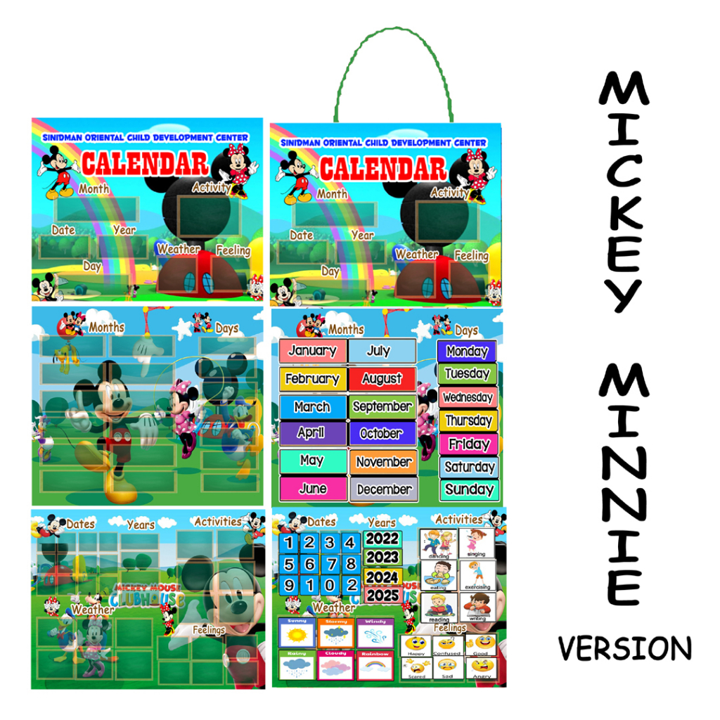 DIY Calendar for Teacher and Student MICKEY AND MINNIE | Shopee Philippines