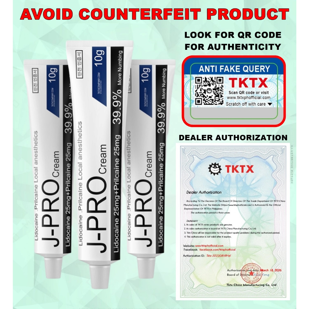 Jpro Original Numbing Cream Tattoo Anesthesia Warts Removal | Shopee ...