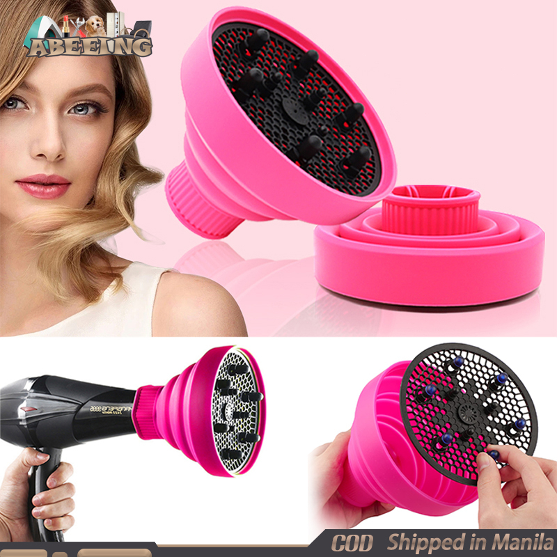 Universal Silicone Hair Dryer Diffuser Foldable Styling Blower Salon ...