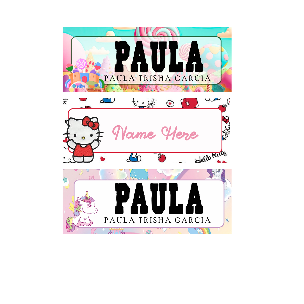 Name Plate/Name Tag for kids (Laminated 6.5x2.5inches) | Shopee Philippines