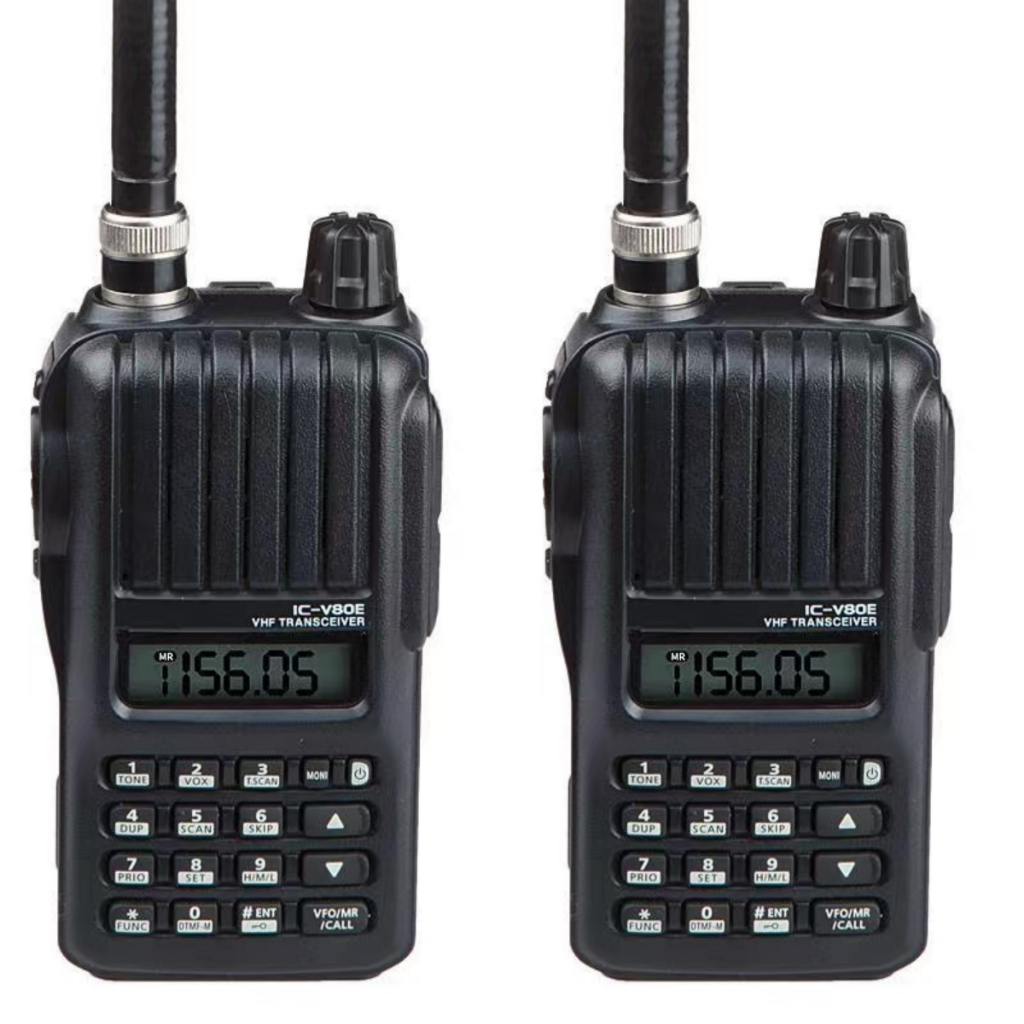 ICOM Radio V80 Walkie Talkie Long Range 20KM VHF Two Way Radio 7 Watts ...