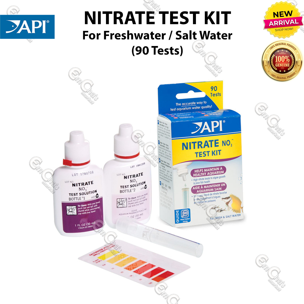 API Nitrate Test Kit (90 Tests) For Freshwater and Saltwater Use (Plnt ...
