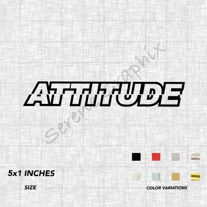 ATTITUDE Sticker - Waterproof Cut Out Sticker | Shopee Philippines