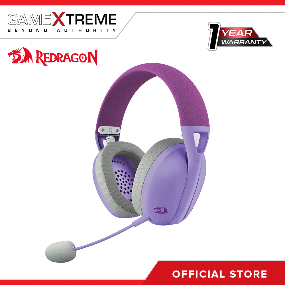 Redragon IRE Pro Ultra-Light Wireless Gaming Headset Purple-Gray ...
