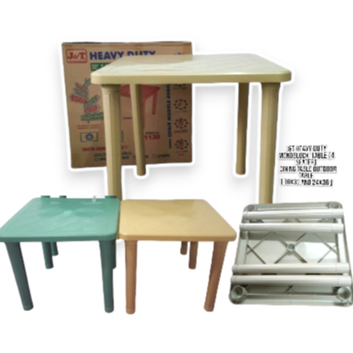 J&T Heavy Duty Monobloc Table (4 seater) Dining table Outdoor table ...