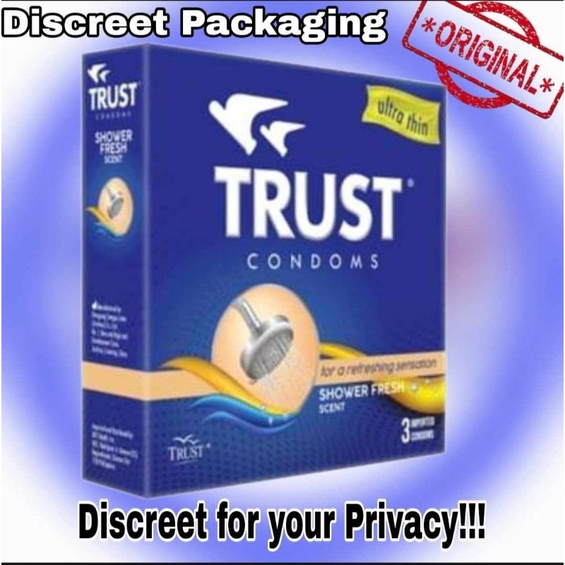 TRUST CONDOM ULTRA THIN SHOWER FRESH 1 PACK 3 PCS ( DISCREET PACKAGING ...