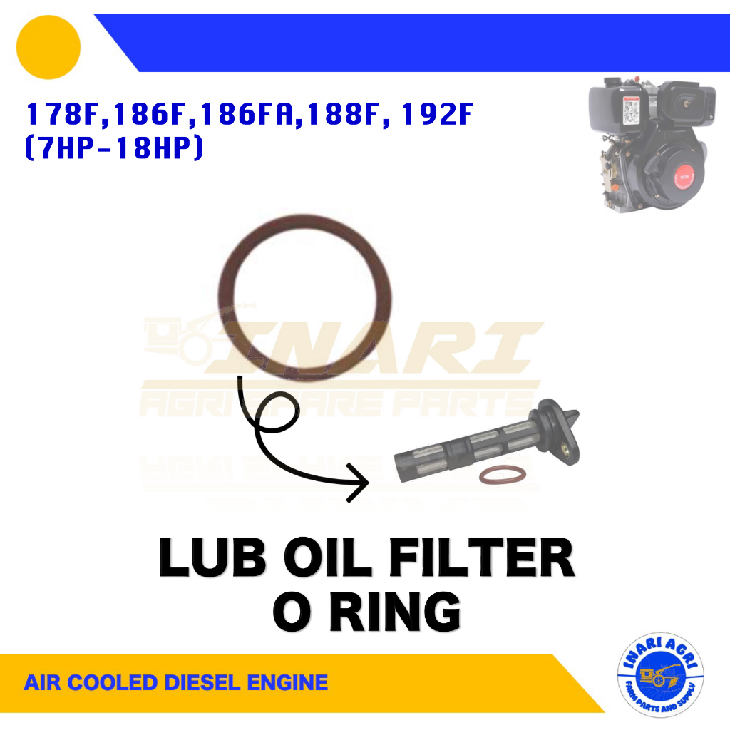 LUB OIL FILTER O-RING 170F 173F 178F 186F 188F 192F (5HP-12HP-18HP) AIR ...