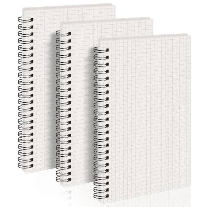 Clear Cover Grid Spiral Notebook A5 MUJI style | Shopee Philippines