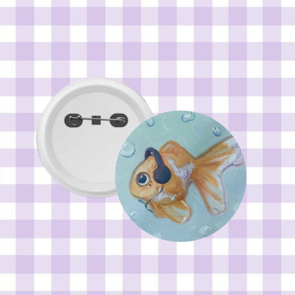 Japanese modern art/ aesthetic tinplate pin/ cute button pins ...