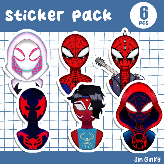 Spiderman: Into the Spider Verse Stickers | Jin Ginky | Shopee Philippines