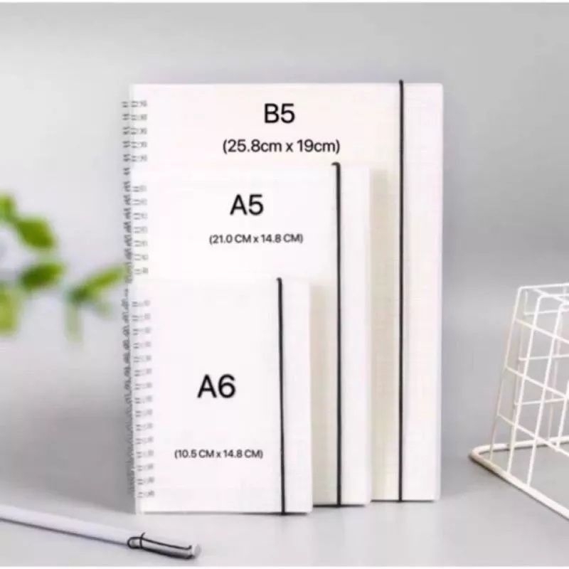 A6, A5, B5, Muji Style White Notebook. | Shopee Philippines