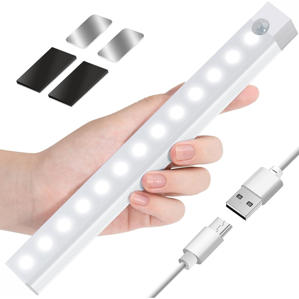 USB Rechargeable LED Cabinet ,Kitchen & Wardrobe White Light Motion ...