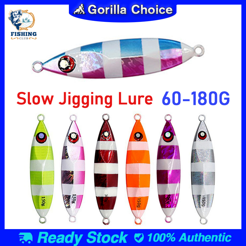 7 Colors 60g/80g/100g/120g/150g180g Sinking Slow Jig Shake Metal Heavy Sinking Jigging Fishing ...