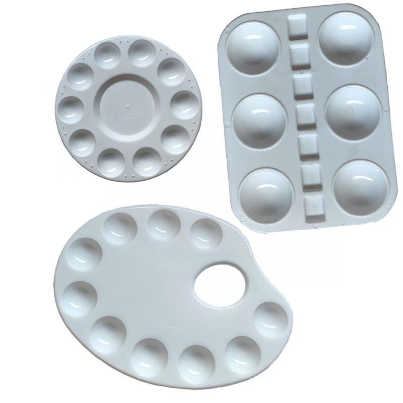 Coloring Plates Paint Palette Arts ans Crafts For Kids Color Mixing ...