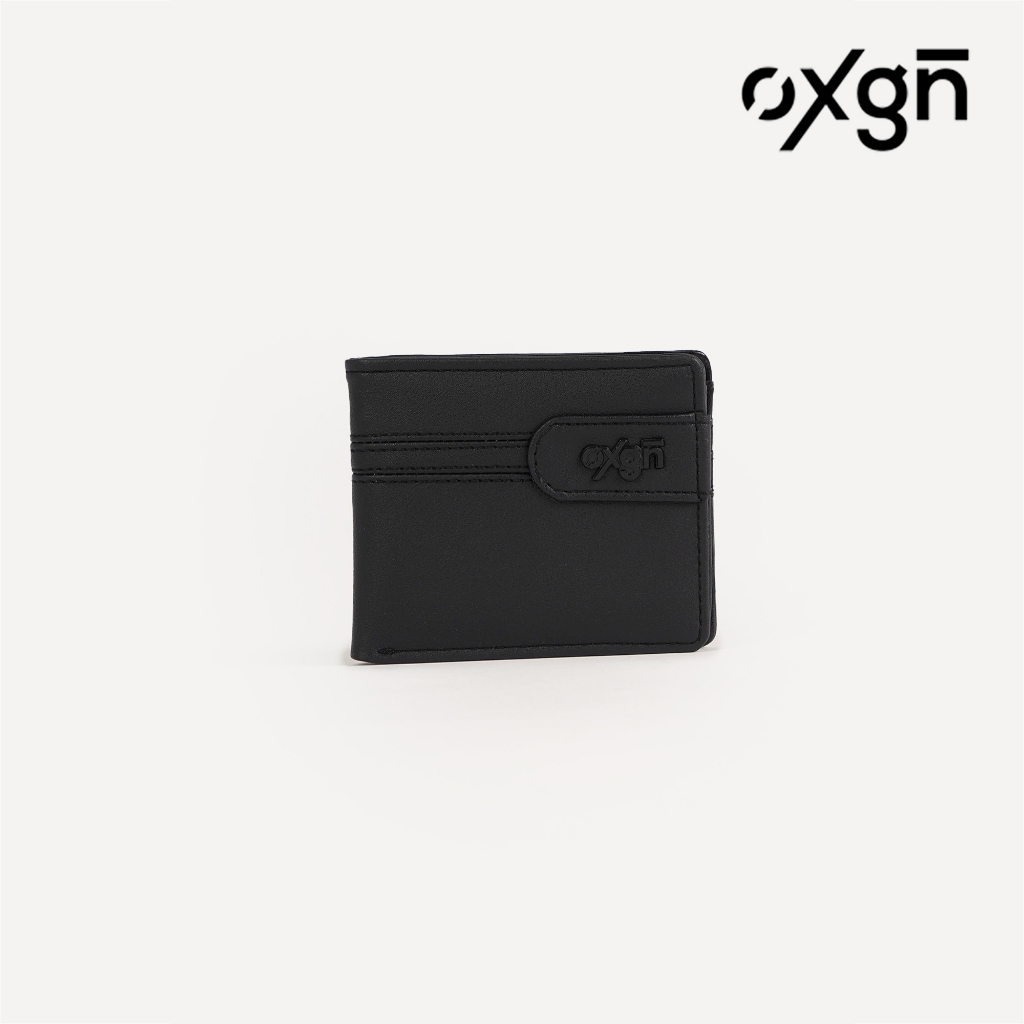OXGN Bi-Fold Wallet For Men And Women (Black/Chocolate Brown) | Shopee ...
