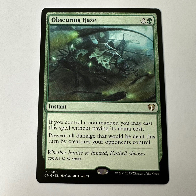 OBSCURING HAZE | CMM COMMANDER MASTERS | GREEN | MTG MAGIC THE ...