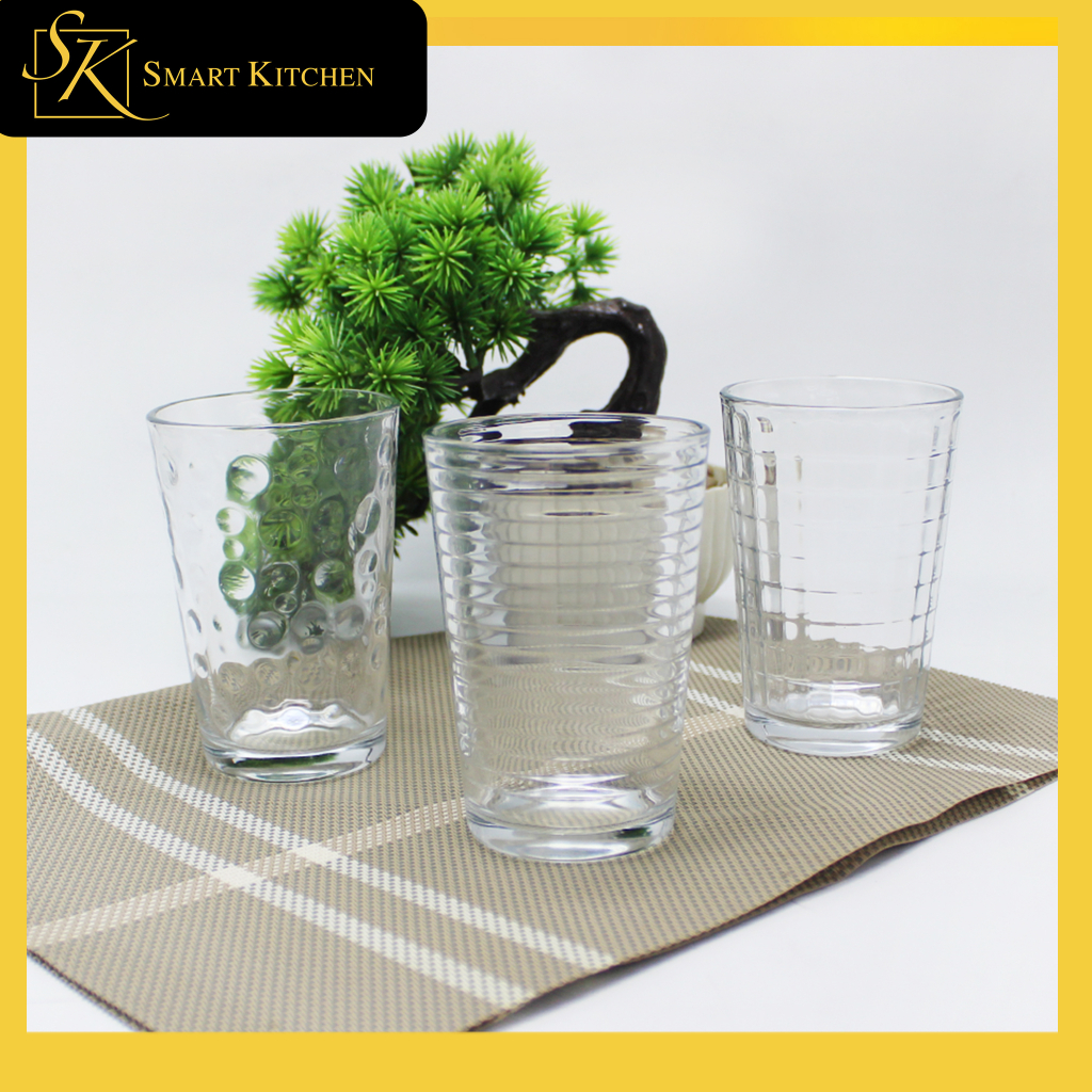 Smart Kitchen 6pcs set Clear Drinking Glass 190ml (GB190) drinkware ...