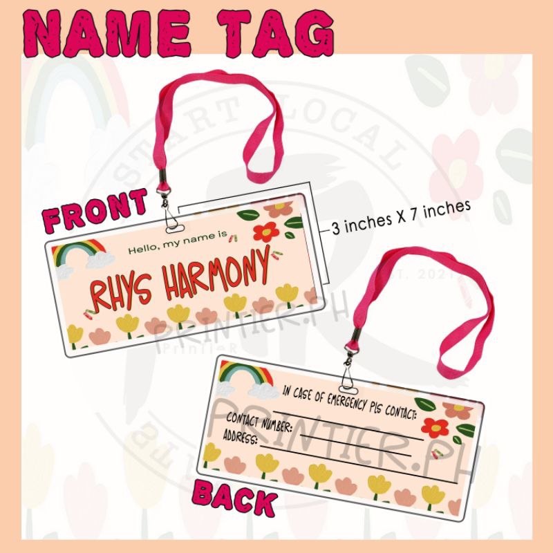NAME TAG FOR KIDS/SCHOOL SUPPLIES | Shopee Philippines