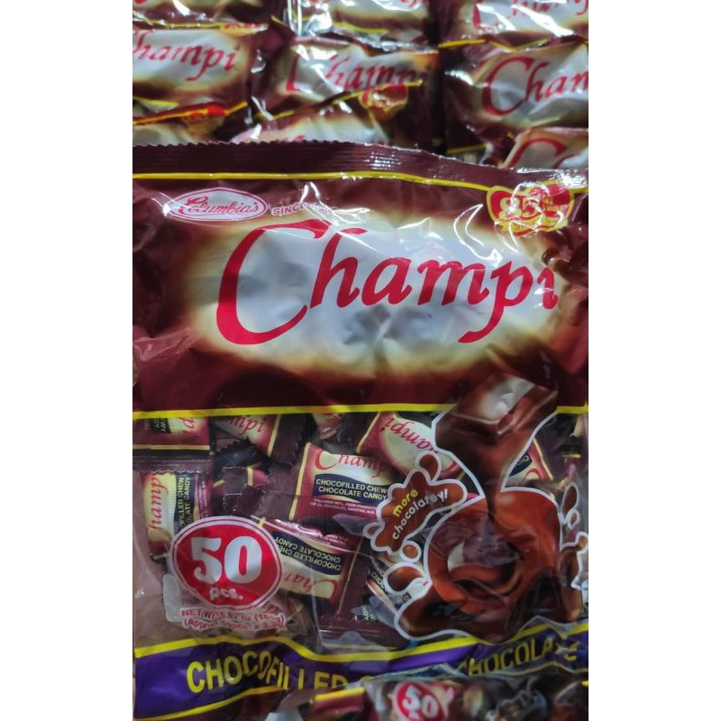 CHAMPI chocofilled chewy CANDY 50 PCS PER PACK | Shopee Philippines