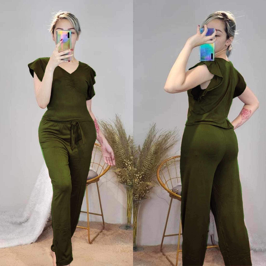 JER-JEN GLENDA TERNO PANTS/FASHIONABLE BUTTERFLY SLEEVE BLOUSE AND ...