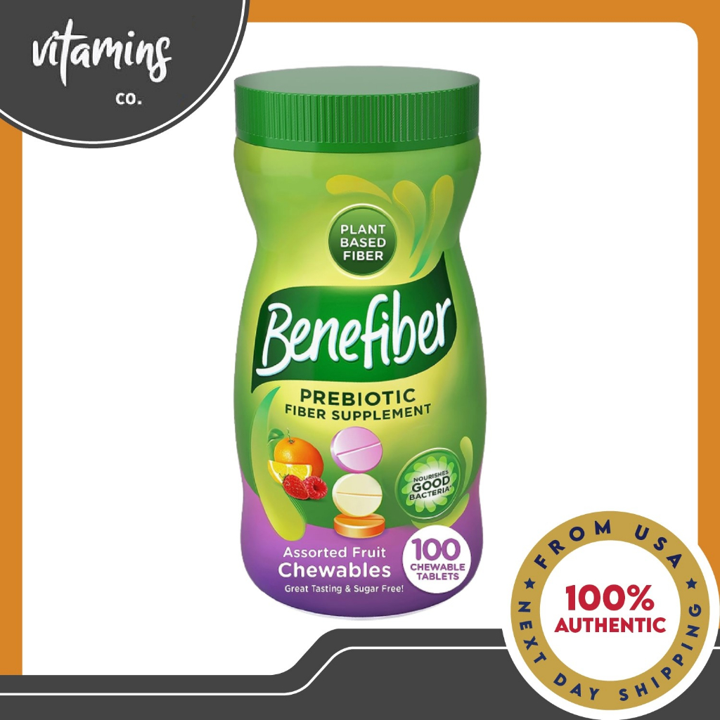 Benefiber Prebiotic Chewables Fiber Supplement, Sugar Free (100 count ...