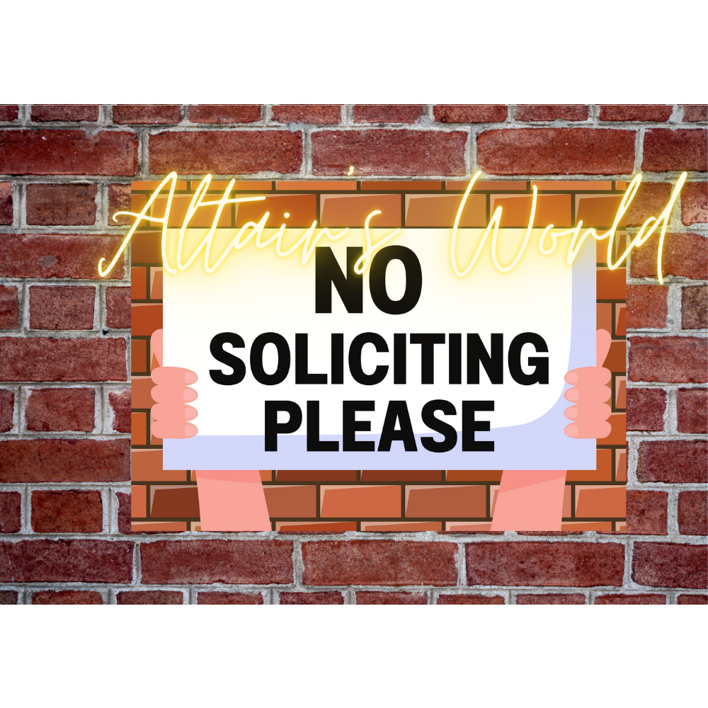 No Solicitation Sign No Solicitation Signage No Solicitation Sticker No ...
