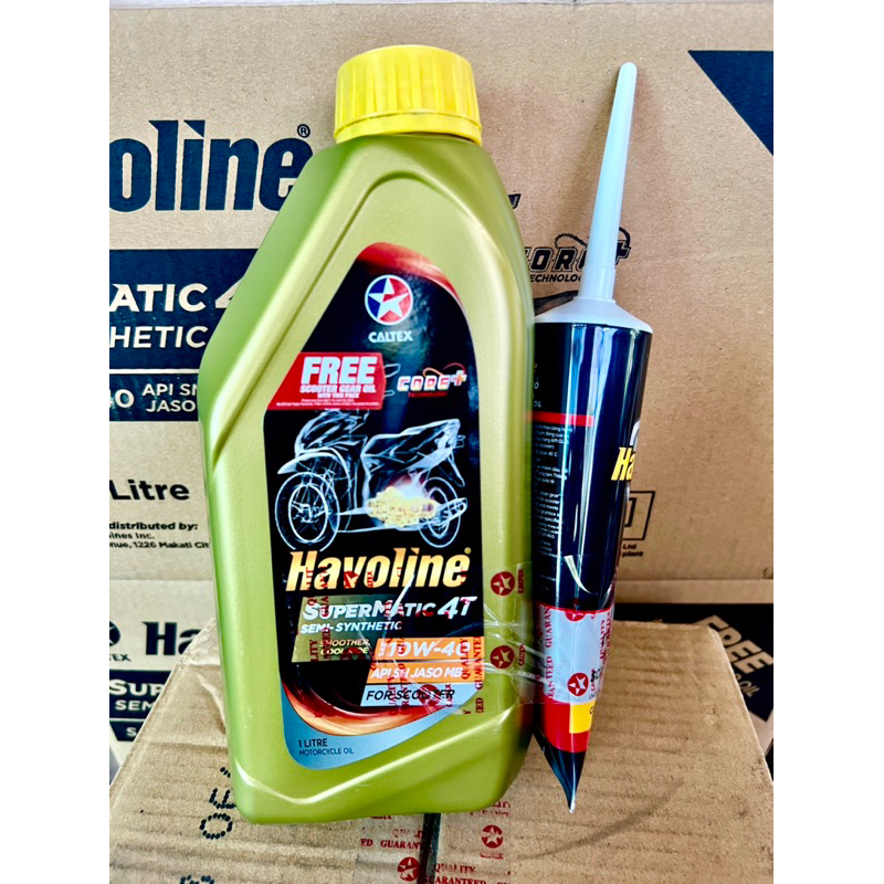 HAVOLINE SUPERMATIC for scooter 1Liter and free gear oil 10w-40 ...