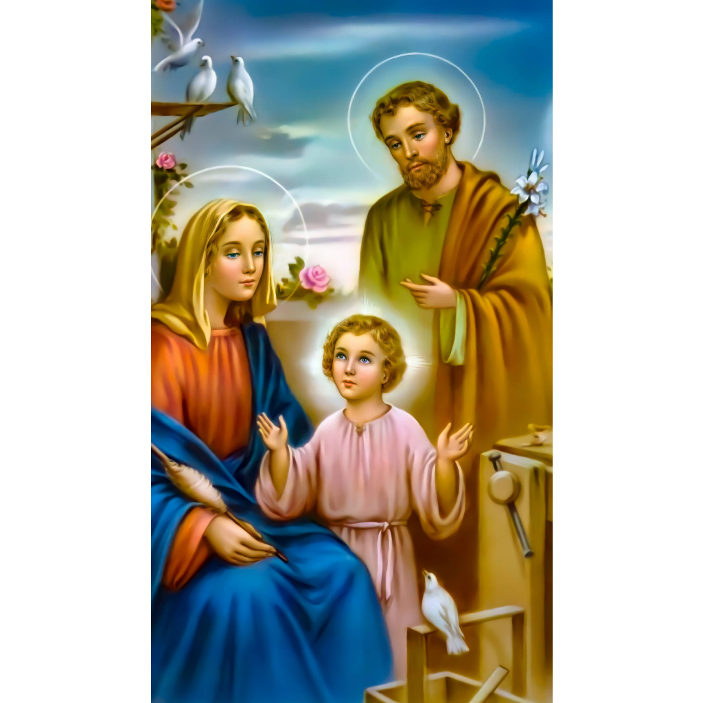 Scripture Holy Family Poster Jesus Christ God Bible Wall Home Decor ...