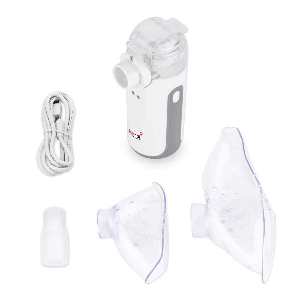 Surgitech GRAY Portable Ultrasonic Mesh Nebulizer for Asthma Kids and ...