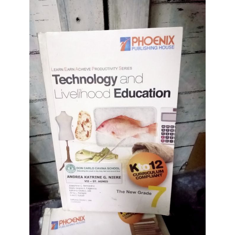 TECHNOLOGY AND LIVELIHOOD EDUCATION, GRADE 7(USED BOOK) | Shopee Philippines