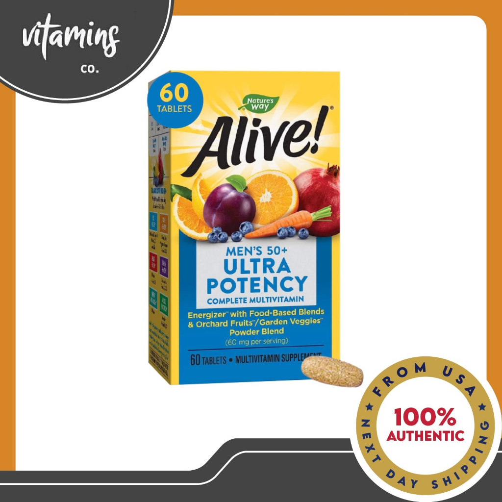 Nature’s Way Alive Men’s 50+ Ultra Potency Complete Multivitamin (60 ...