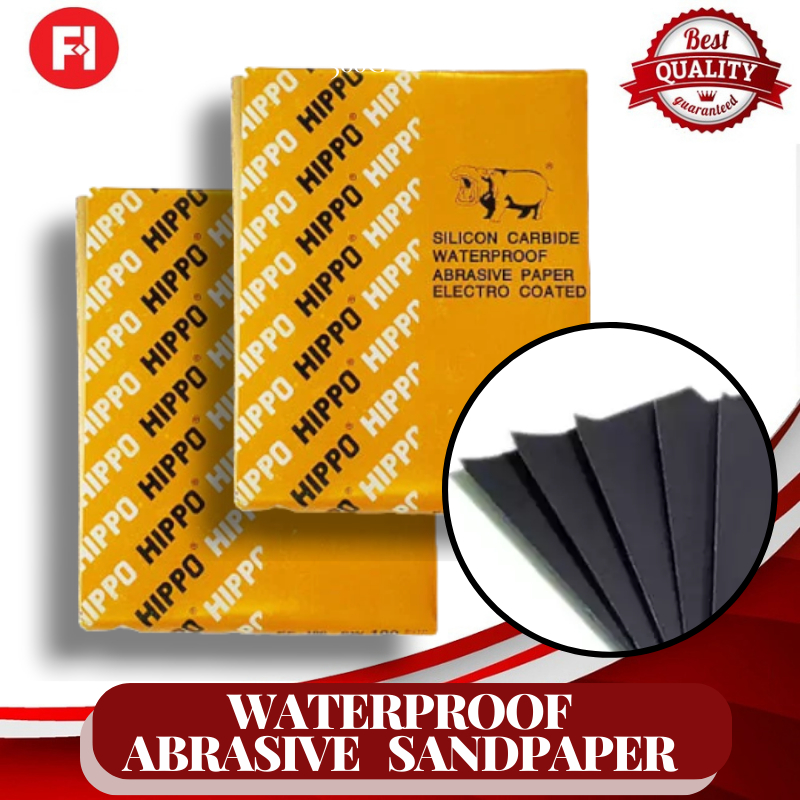 HIPPO Waterproof Sand Paper 9"x11" Wood and Metal Sand Paper Sold Per ...